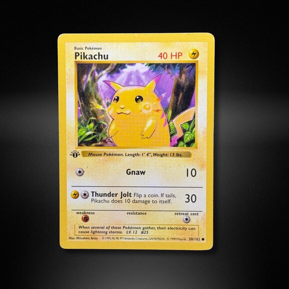 Pokemon | Other | Pikachu Yellow Cheeks St Edition Shadowless 5812 ...